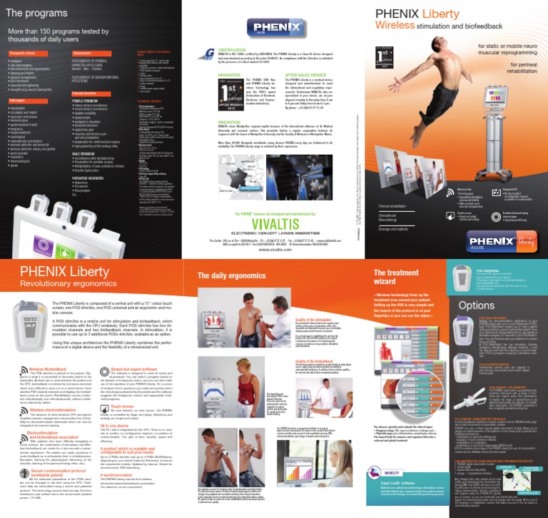 Documentation PHENIX LIBERTY Anglais V05.00 | PDF | Urinary Incontinence | Clinical Medicine