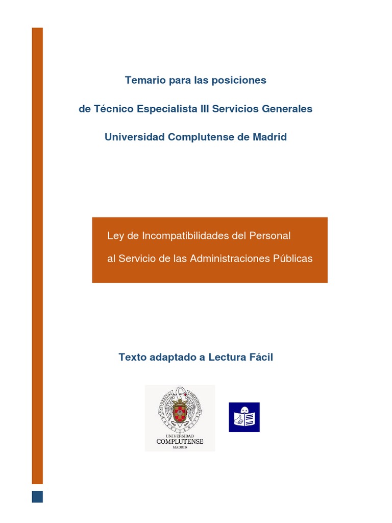 Ley de Incompatibilidades | PDF | Administración Pública | Servicio Civil