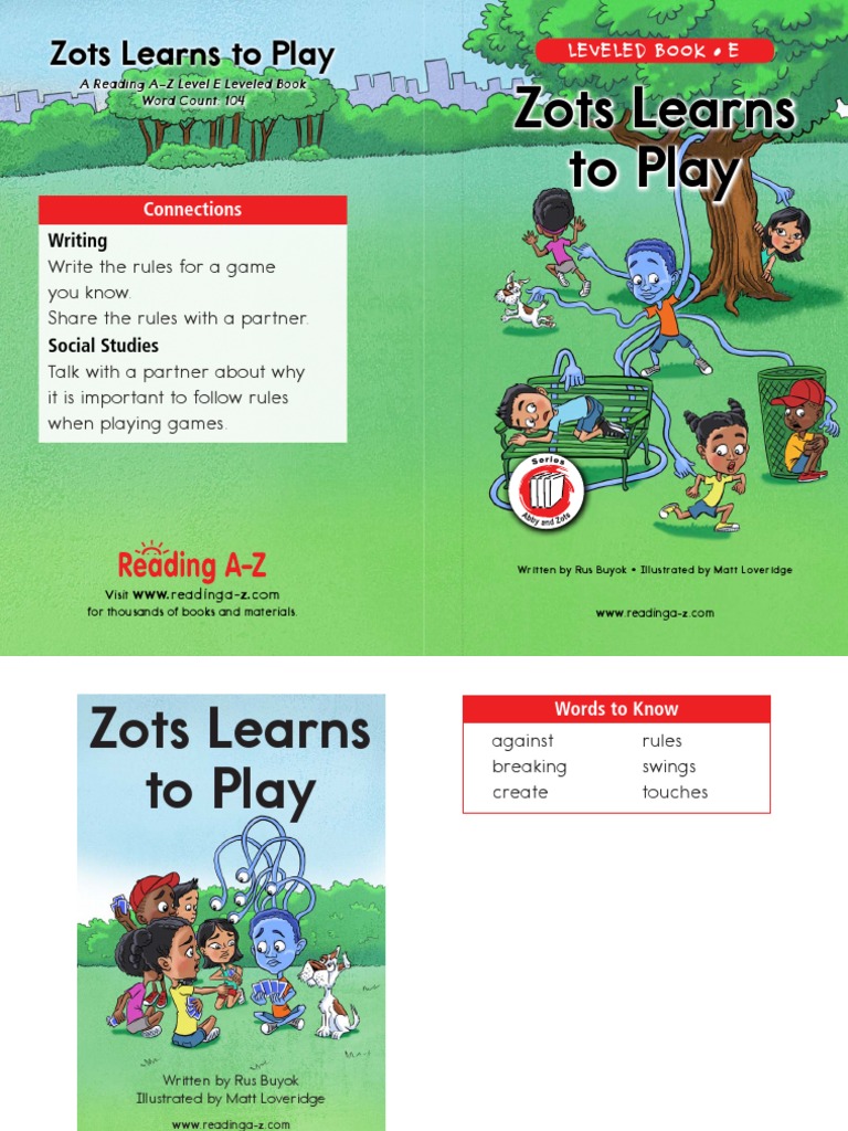 Reading - Zots Learns To Play | PDF