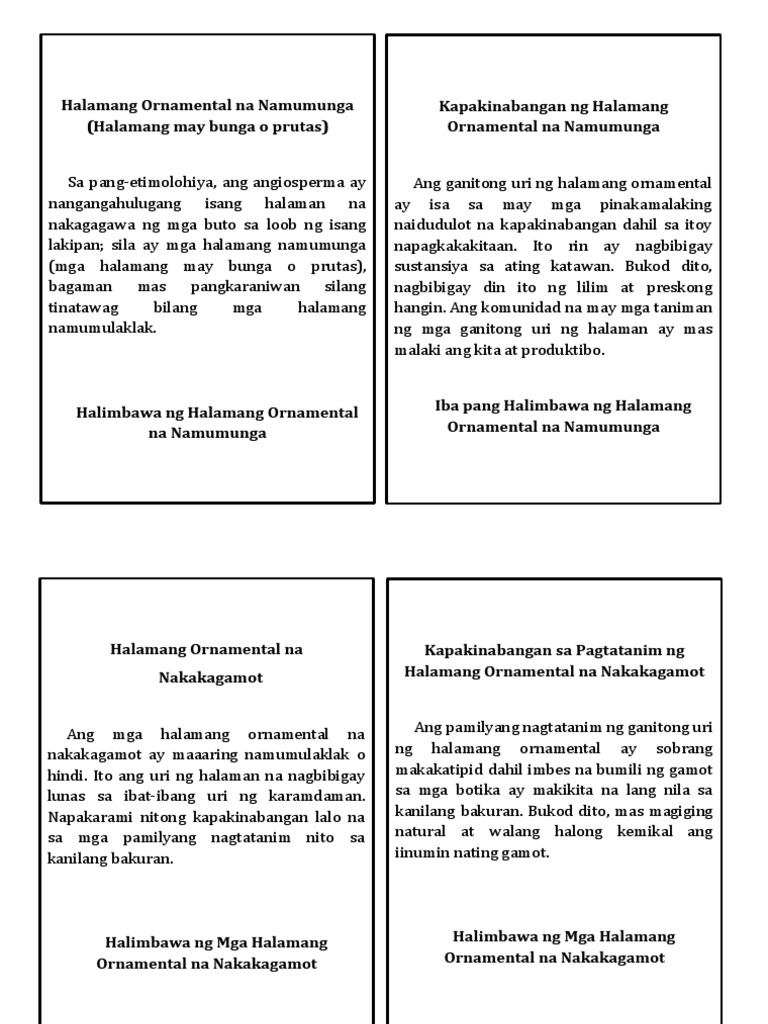 Halamang Ornamental | PDF