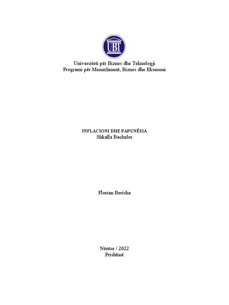 Tema Dip. Inflacioni | PDF