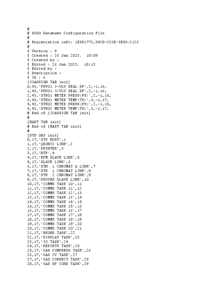 S600conf CFG | Download Free PDF | Industrial Engineering | Cybernetics