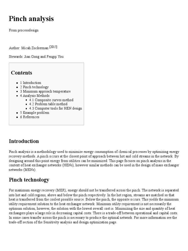 Pinch Analysis | PDF | Mathematical Optimization