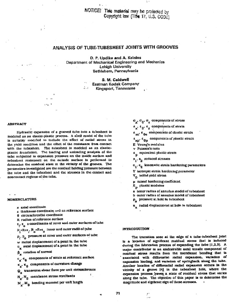 Analysis of Ex Tube | PDF