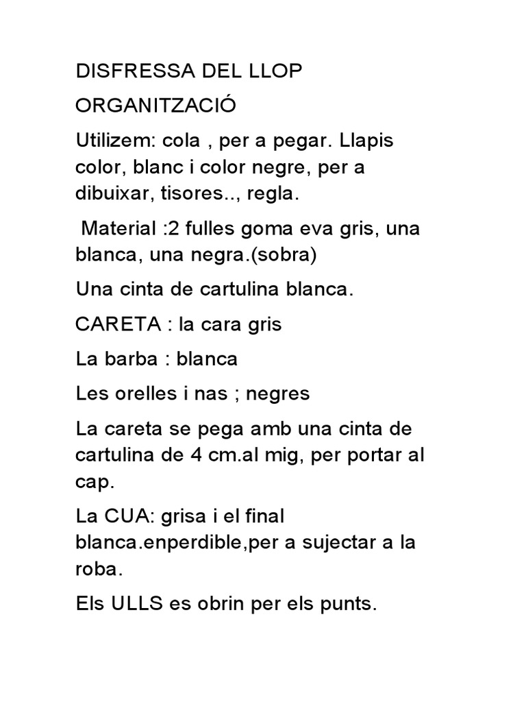 Disfressa de Llop | PDF