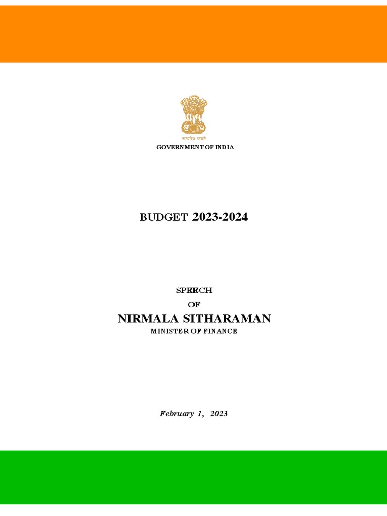 Budget 2023: Full Speech | PDF | Government Budget Balance | Infrastructure
