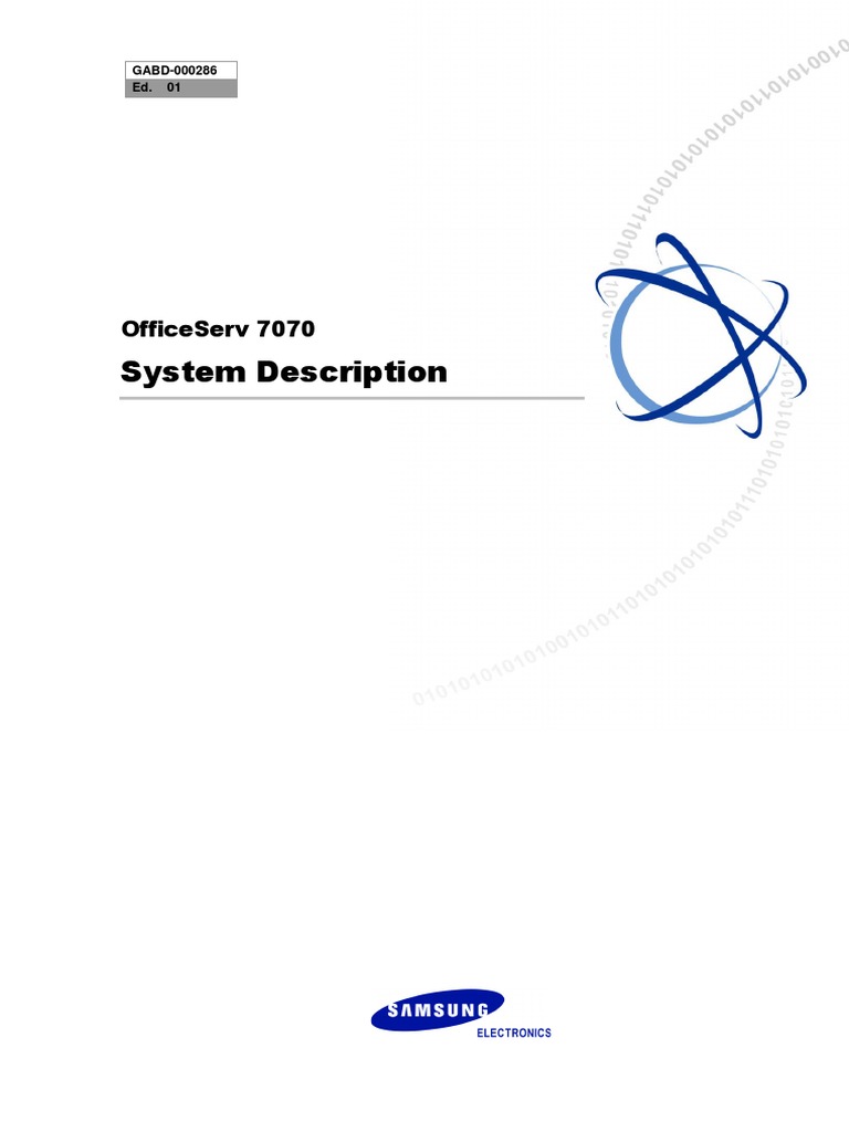 OfficeServ 7070 System Description - Ed02 | PDF | Session Initiation ...