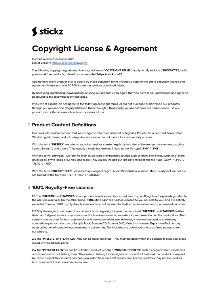 Copyright License Agreement | PDF | Copyright | Synthesizer