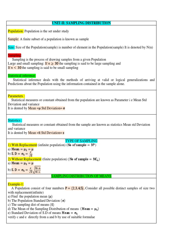 Unit-2 PDS (Final) PDF (G) | PDF | Standard Deviation | Variance