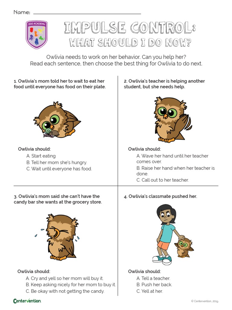 Impulse Control Strategies for Kids | PDF