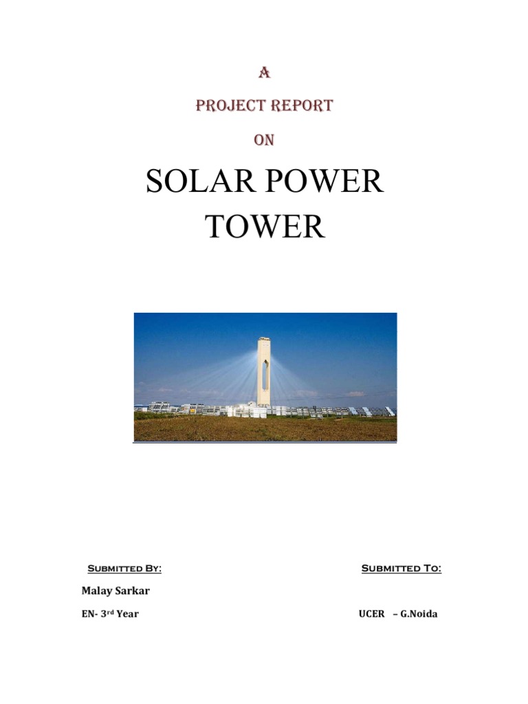 Solar Tower | PDF