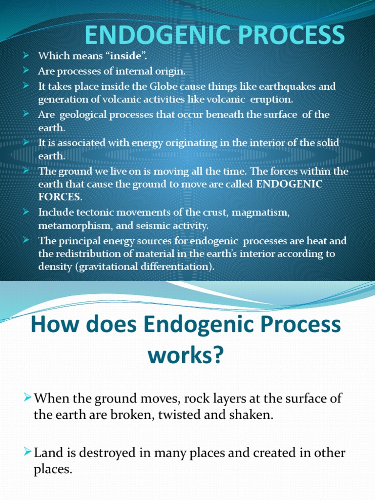 Endogenic Processes Report | PDF | Fault (Geology) | Volcanism