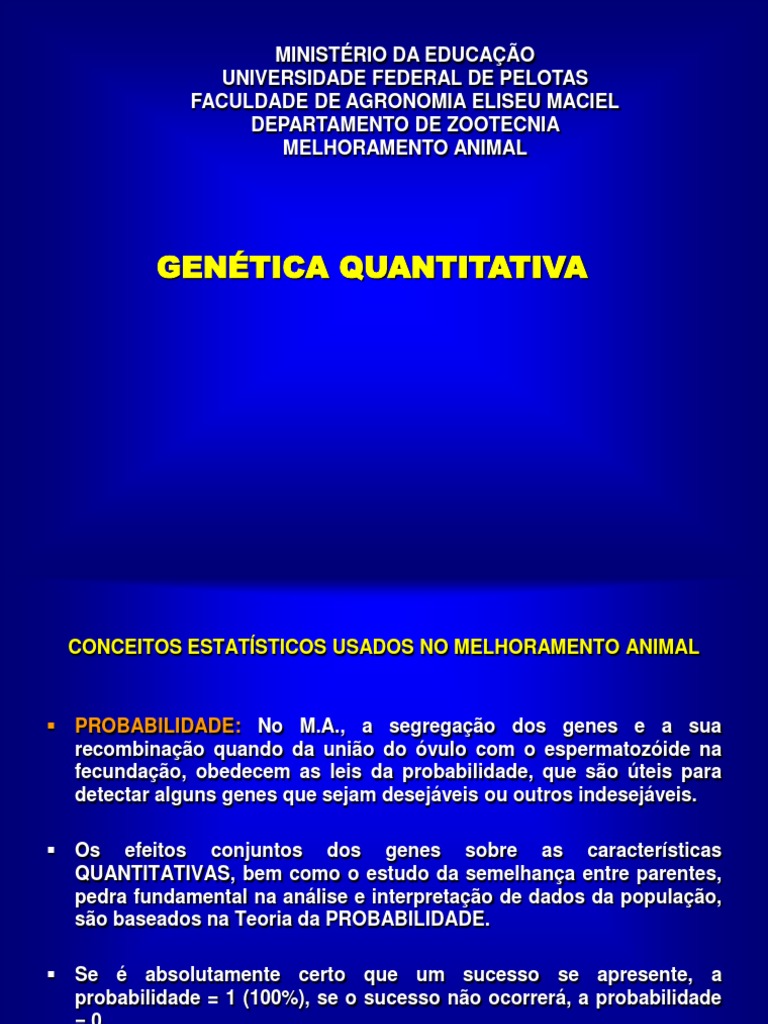 Aula Genética Quant | PDF | Alelo | Genética