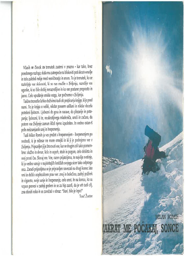 Takrat Me Počakaj, Sonce - Milan Romih | PDF