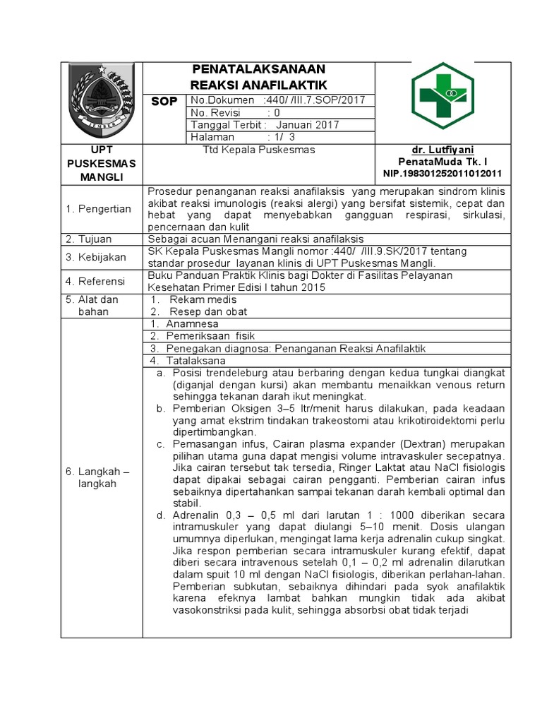 Reaksi Anafilaktik | PDF