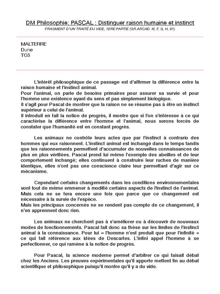Philo | PDF | Instinct | Raison