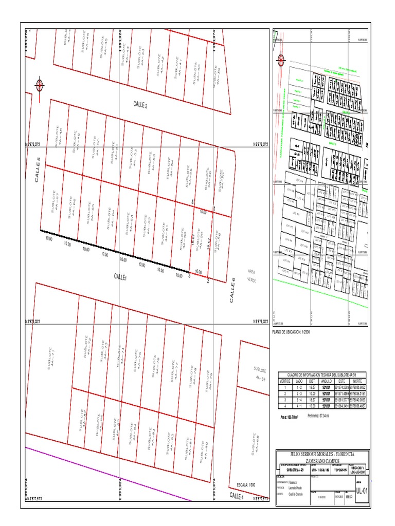Información Técnica del Sublote 4A-59 | PDF | Cartografía | Geodesia