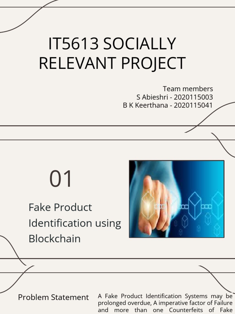 Blockchain for Fake Product Detection | PDF