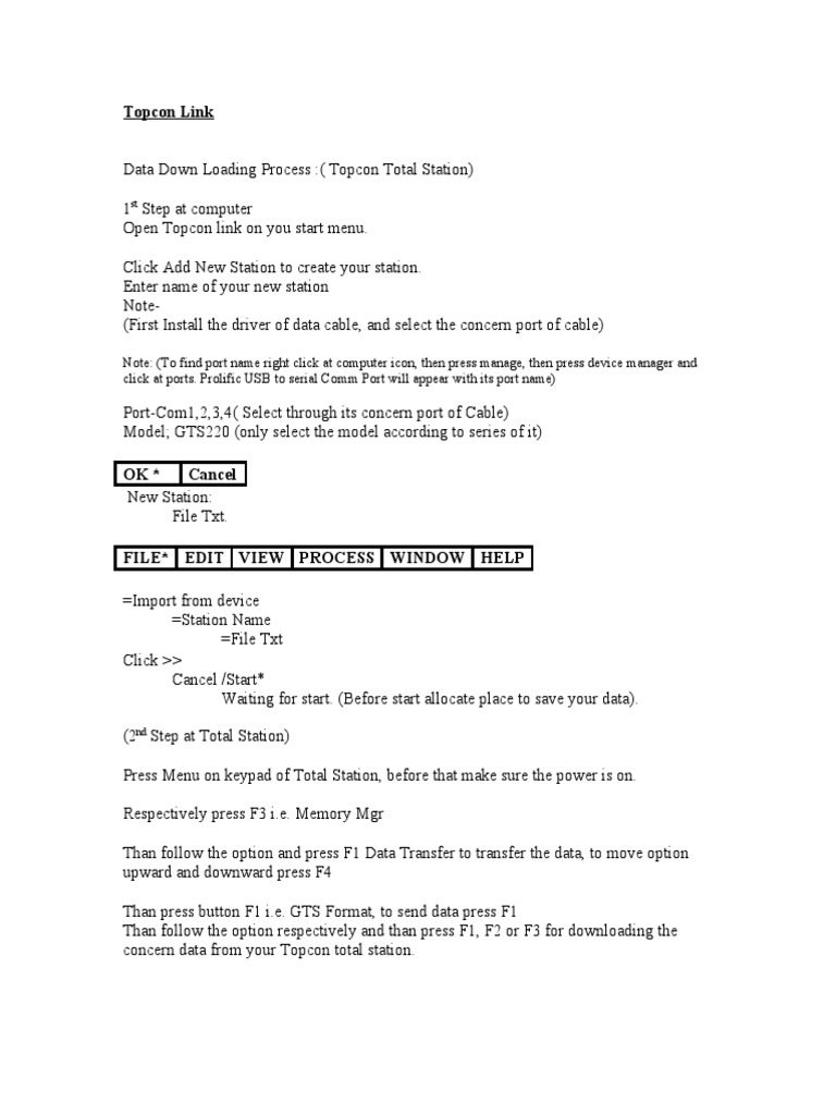 Topcon Link Data Download | PDF | Computers