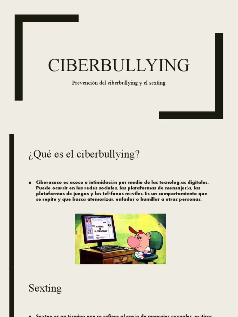 Prevención de ciberbullying y sexting | PDF
