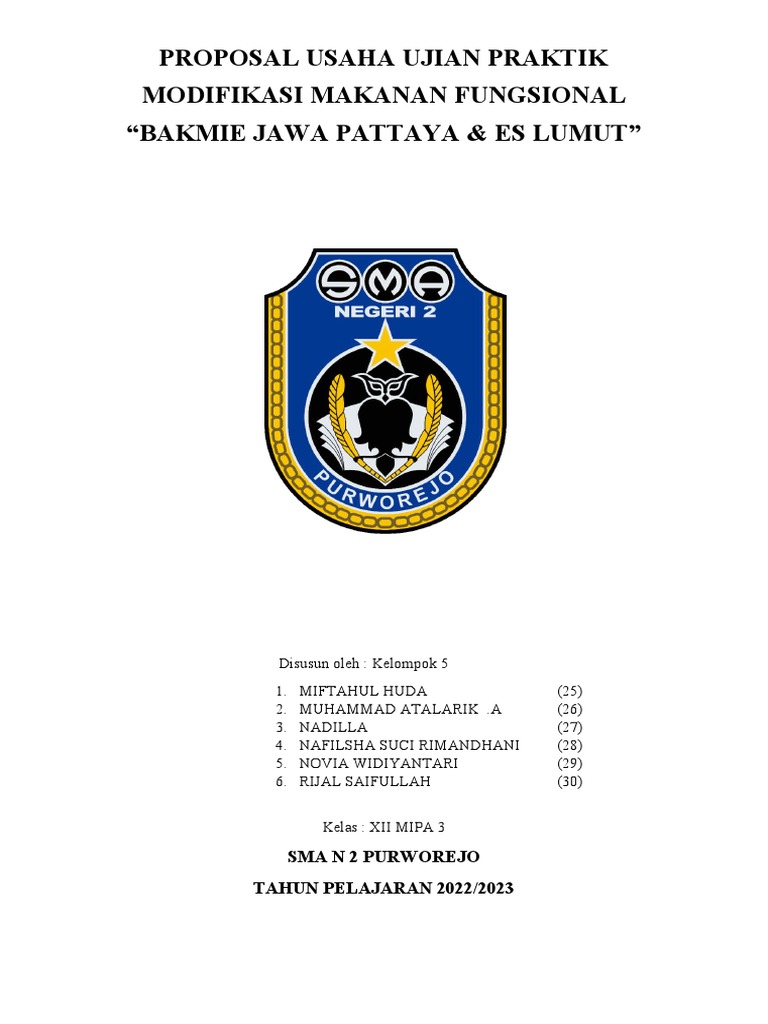 Proposal Usaha Bakmie Jawa Pattaya | PDF | Karier & Perkembangan | Bisnis