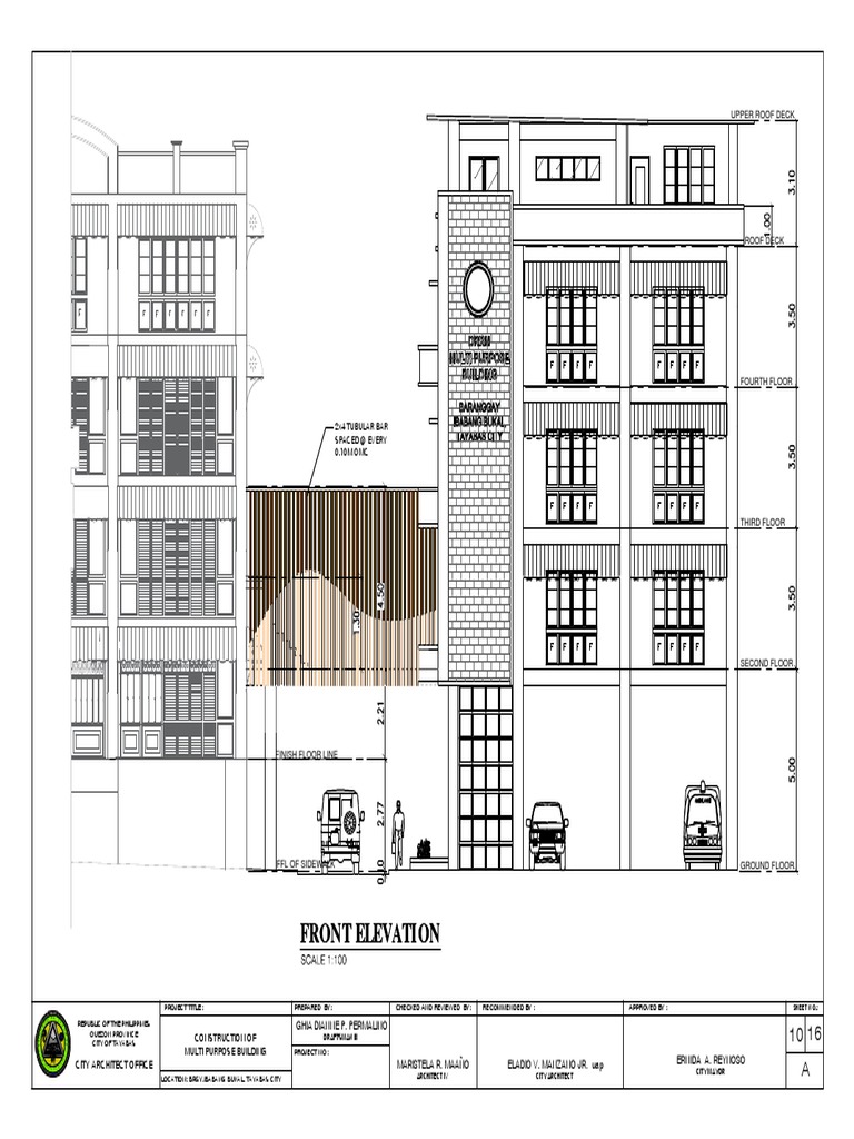 Front Elevation Front Elevation: Upper Roof Deck | PDF