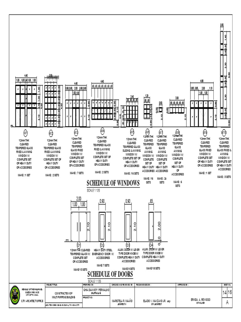 Schedule of Windows: W1 W2 W3 W4 W5 W6 W8 W7 W9 W10 | PDF | Building ...