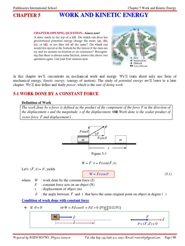 G10#5Work and Energy.J | PDF | Force | Kinetic Energy