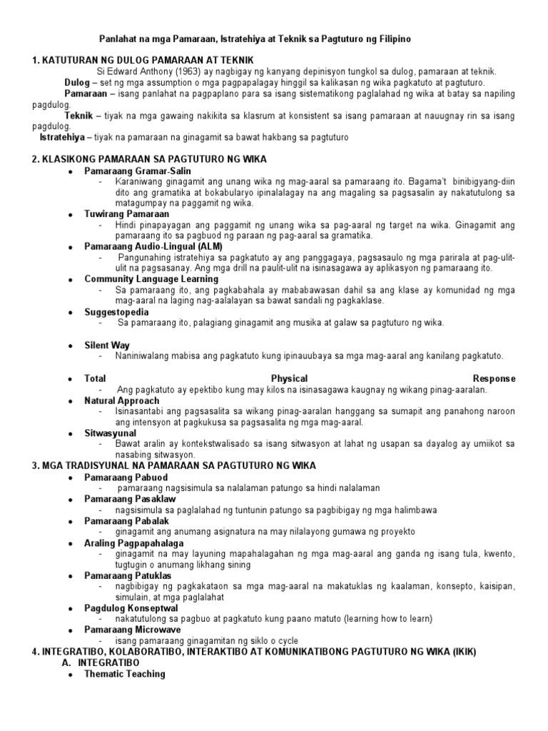 Panlahat Na Mga Pamaraan | PDF