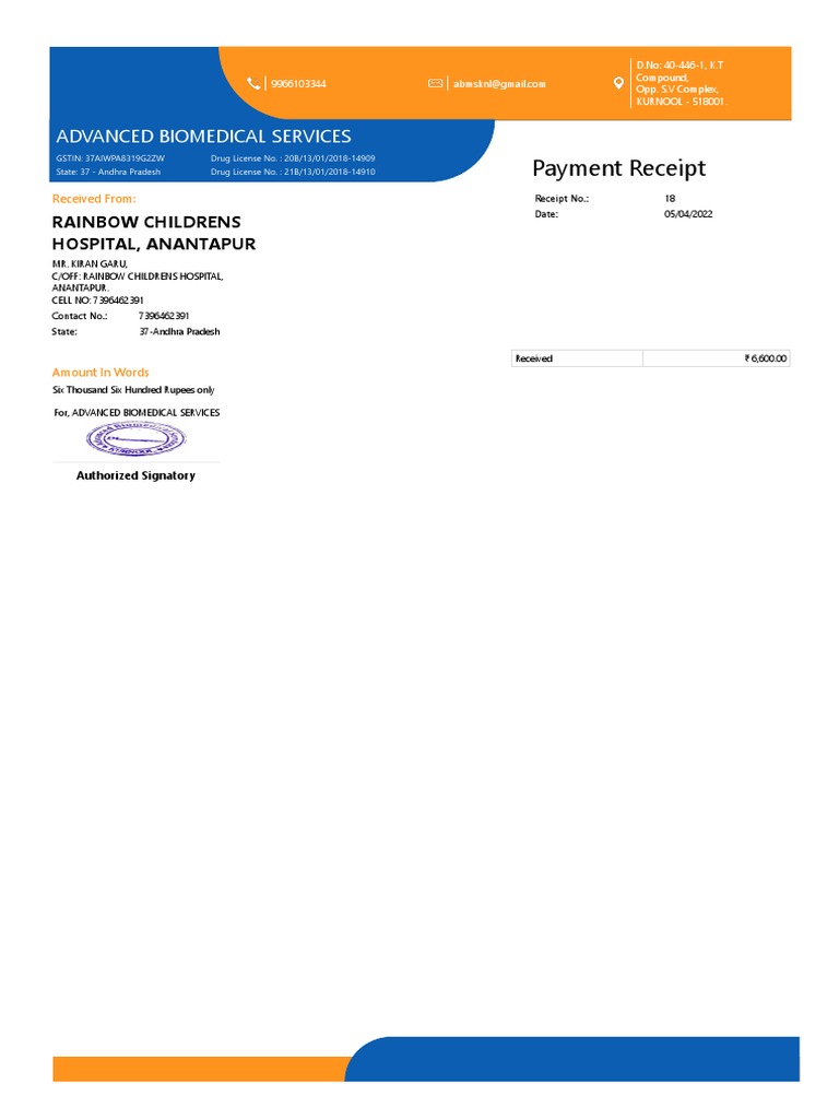 Payment Receipt - 18 - 05 - 04 - 22 | PDF