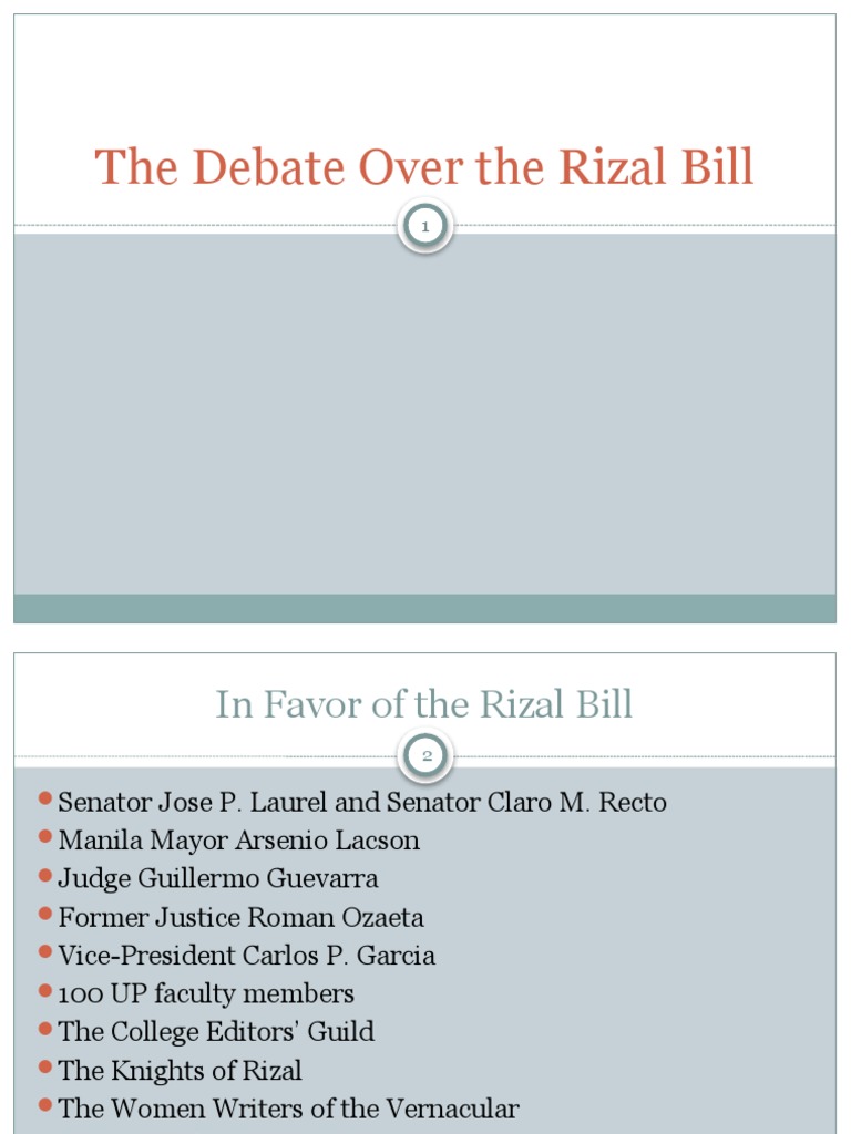 The Rizal Bill Debate Explained | PDF | Philippines