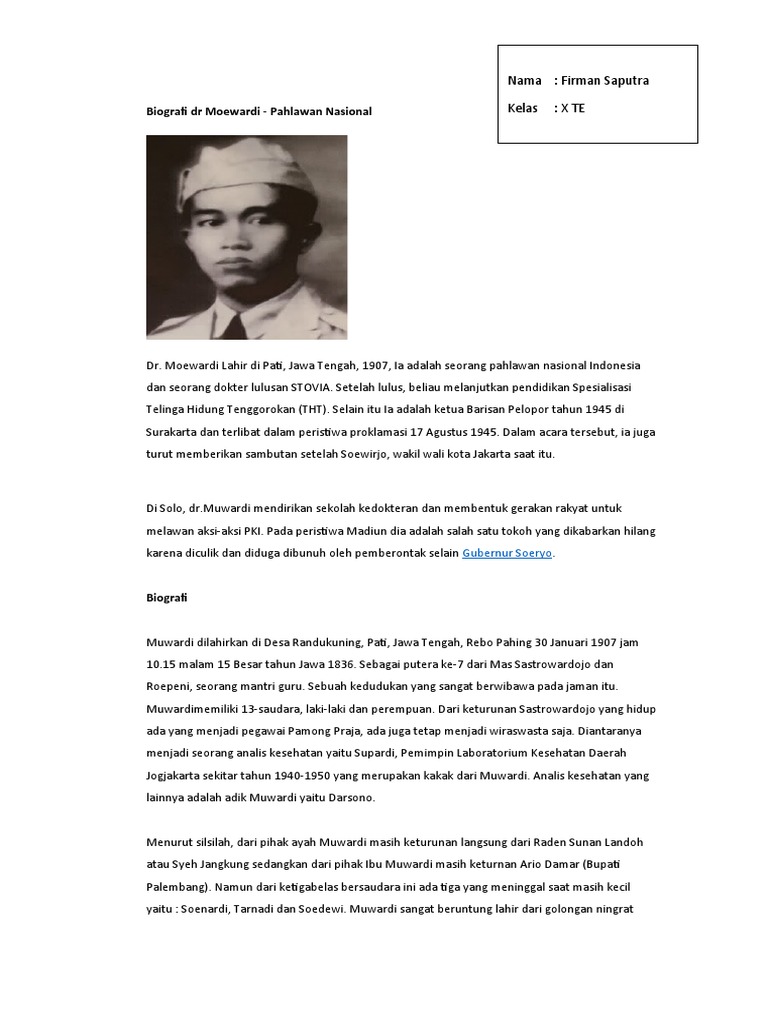 Biografi DR Moewardi | PDF