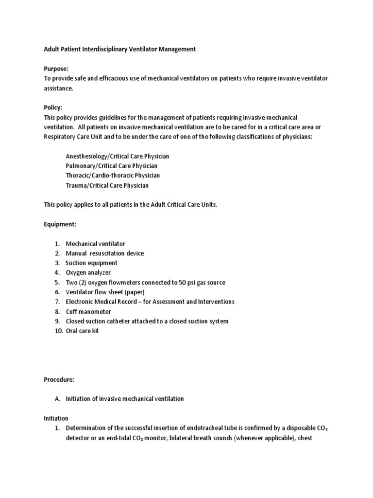 Mechanical Ventilation 2015 | PDF | Intensive Care Medicine | Health Care