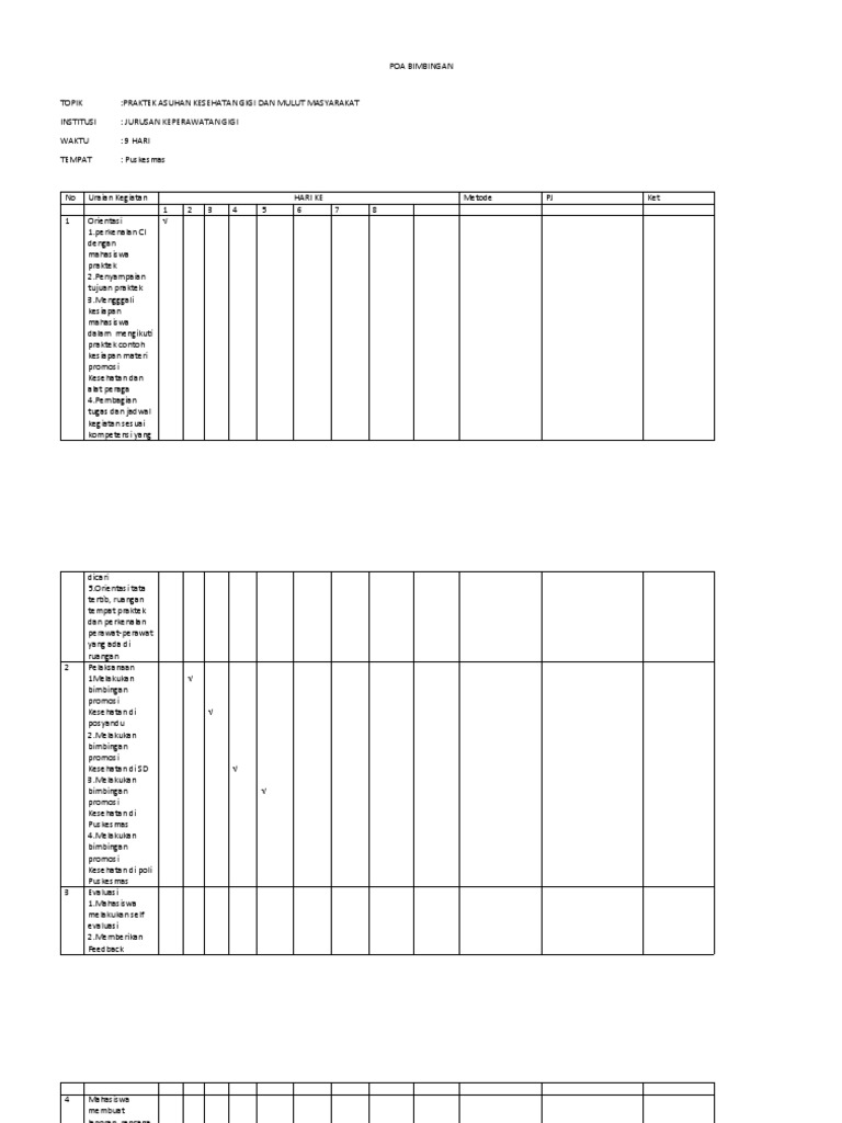 Poa Bimbingan | PDF | Sains & Matematika