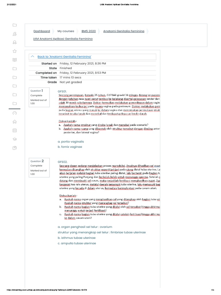 LKM Anatomi Aplikasi Genitalia Feminina | PDF