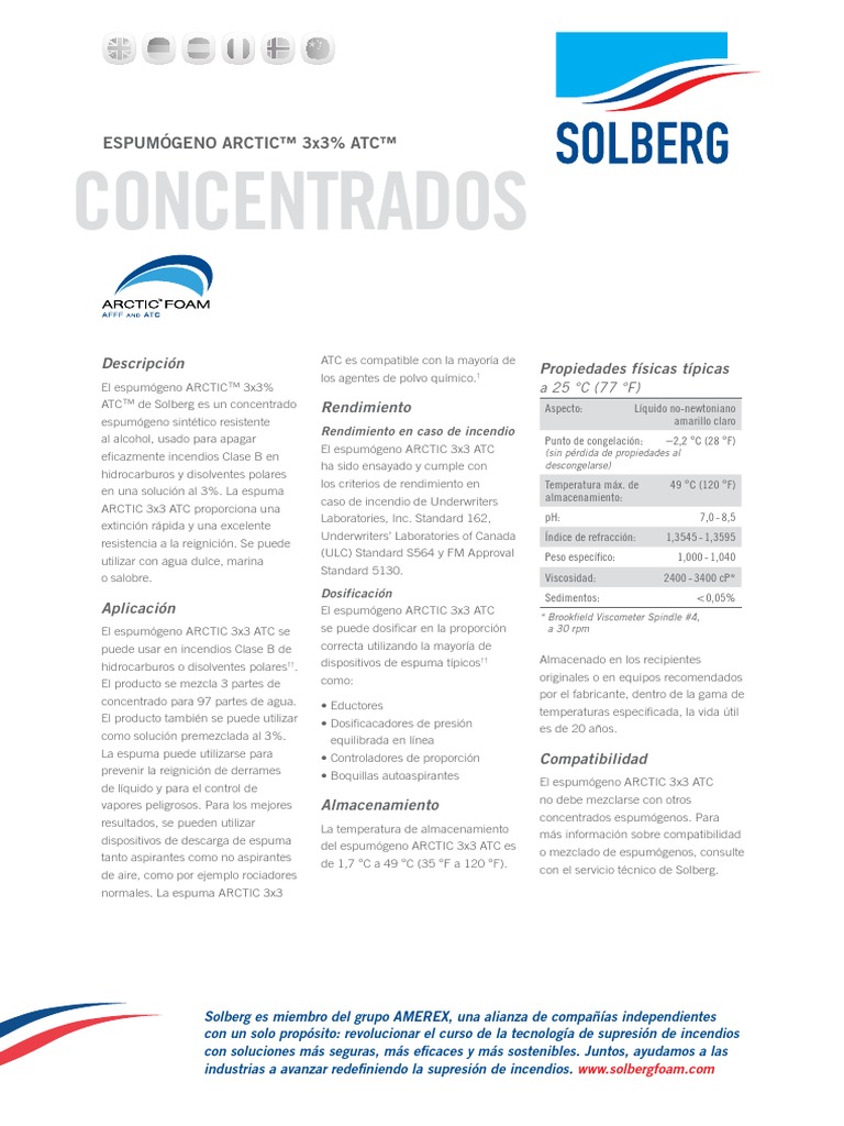 Espuma Arctic 3x3 Atc F 2011005 6 Es ML | PDF | Materiales | Química Física