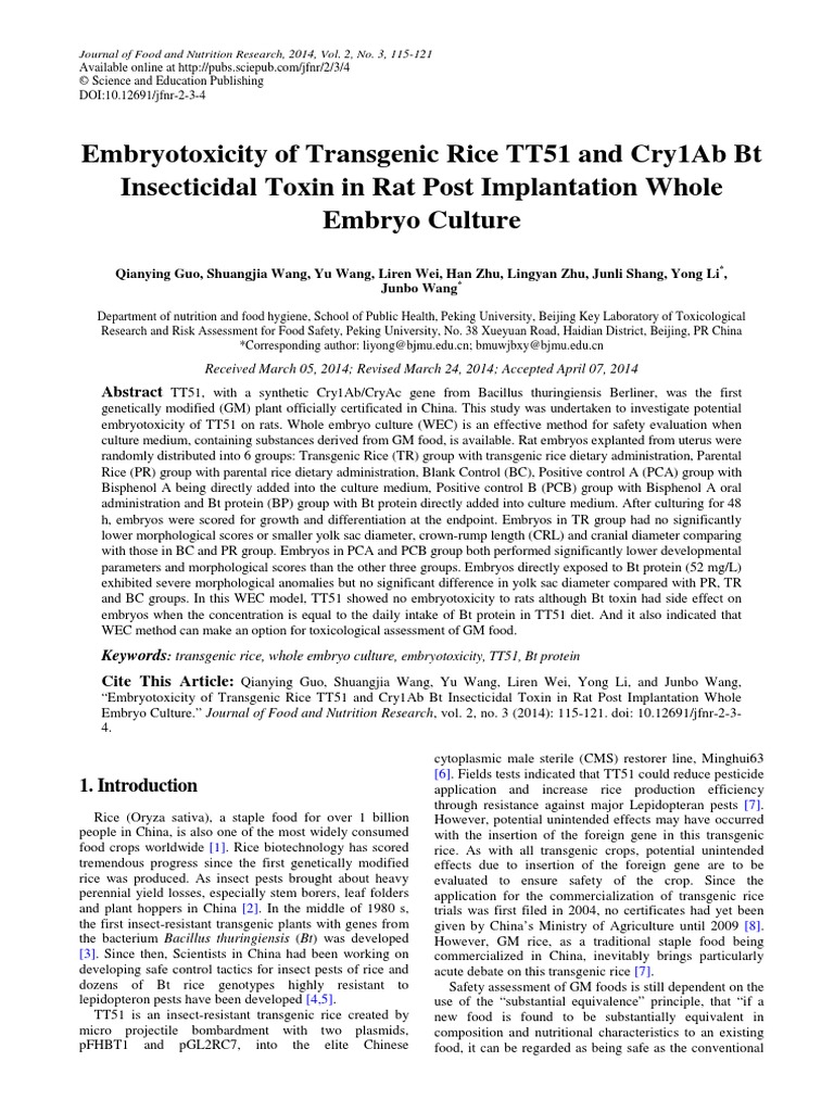 JFNR 2 3 4 | PDF | Genetically Modified Organism | Genetically Modified ...