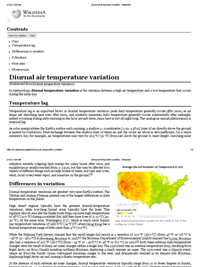 Diurnal Temperature Variation Explained | PDF | Climate | Meteorology