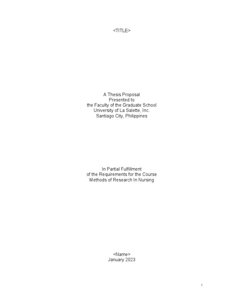 Research Proposal Template | PDF