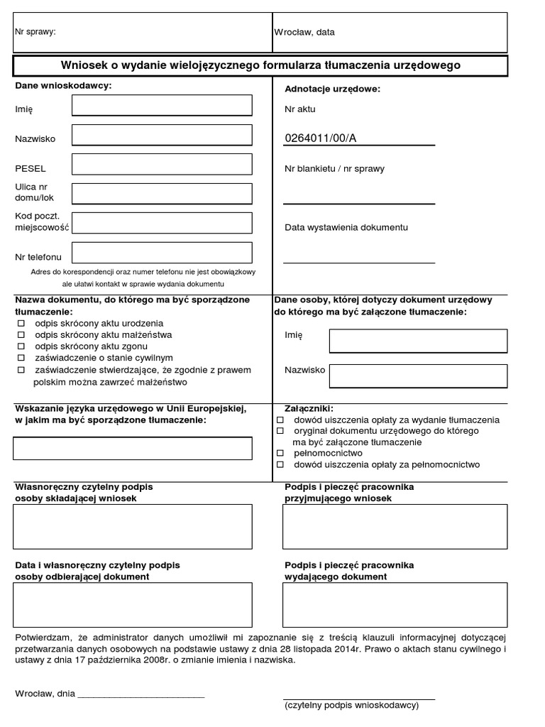 USC Malzenstwo Za Granica Wniosek Tlumaczenie Urzedowe | PDF USC Malzenstwo Za Granica Wniosek Tlumaczenie Urzedowe | PDF