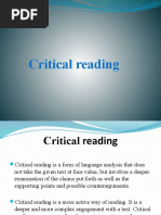 7 Critical Reading Strategies | PDF | Argument | Reading (Process)