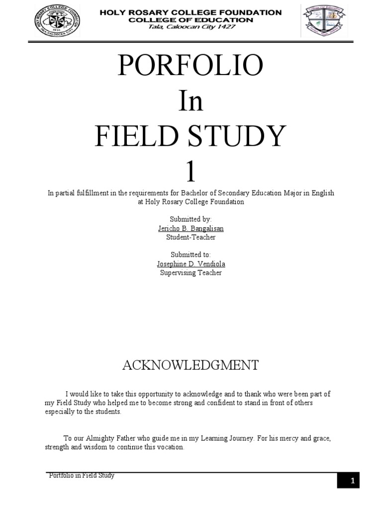 Field Study 1 | PDF | Teachers | Learning