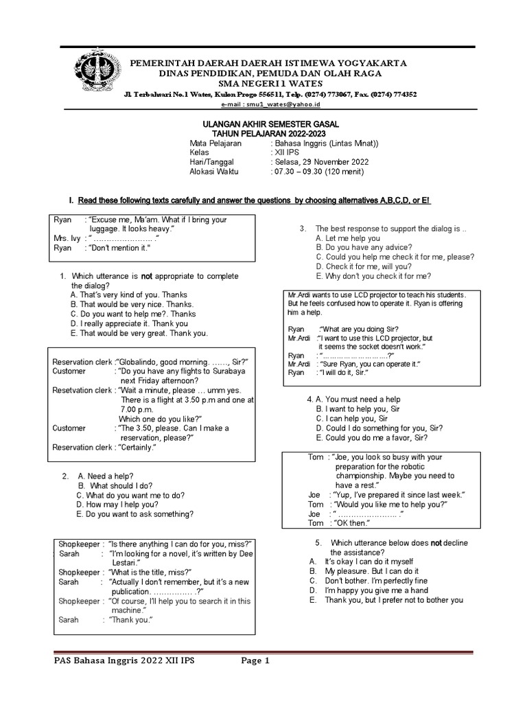REMEDIAL TEST XII LM 1 Final | PDF | Java