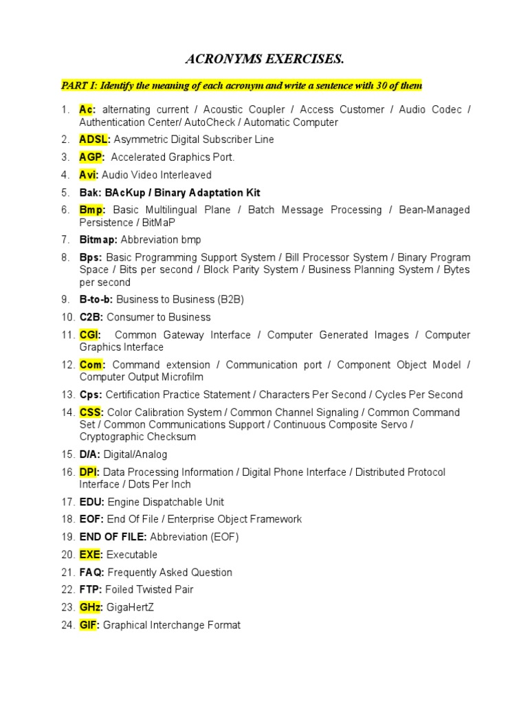 Unit Ii Acronyms Workshop Resuelto | PDF | World Wide Web | Internet & Web