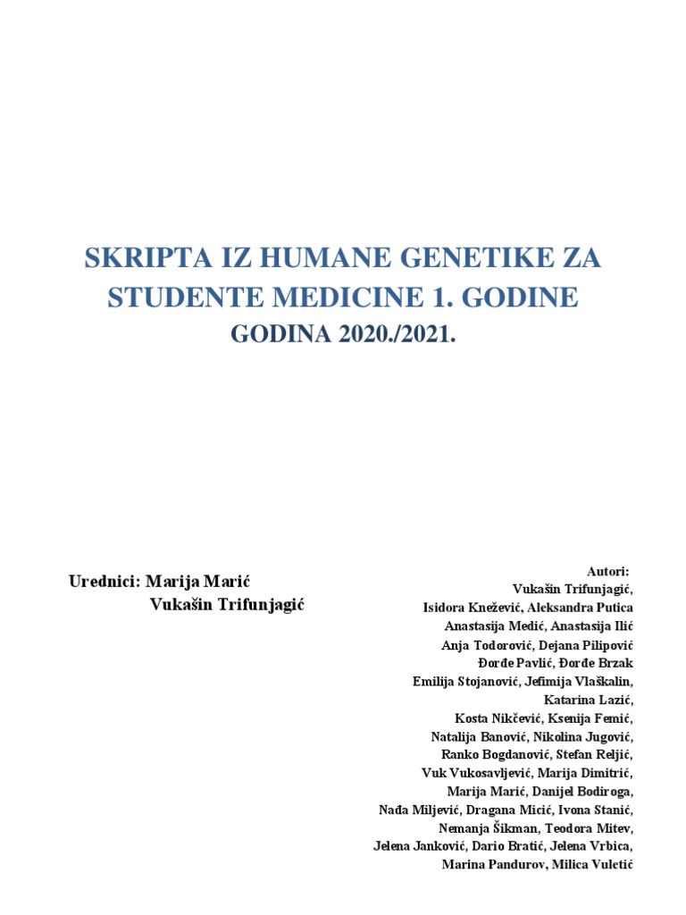 Skripta Humana Genetika | PDF