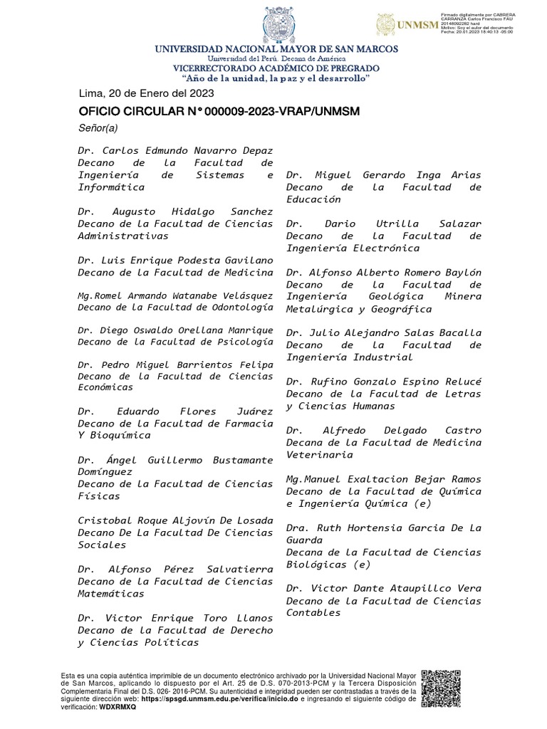 Oficio Circular-000009-2023-Vrap | PDF