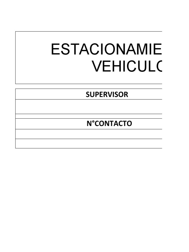 Letrero Vehiculos | PDF