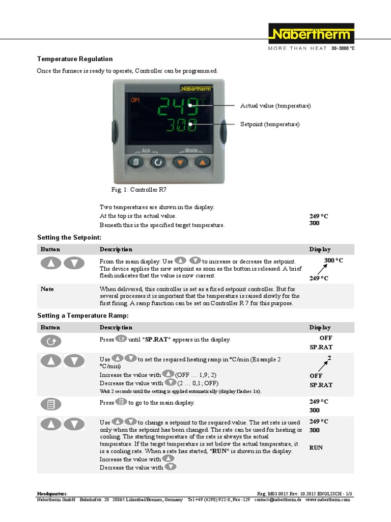 Nabertherm Controller R7 | PDF | Applied And Interdisciplinary Physics | Thermodynamics