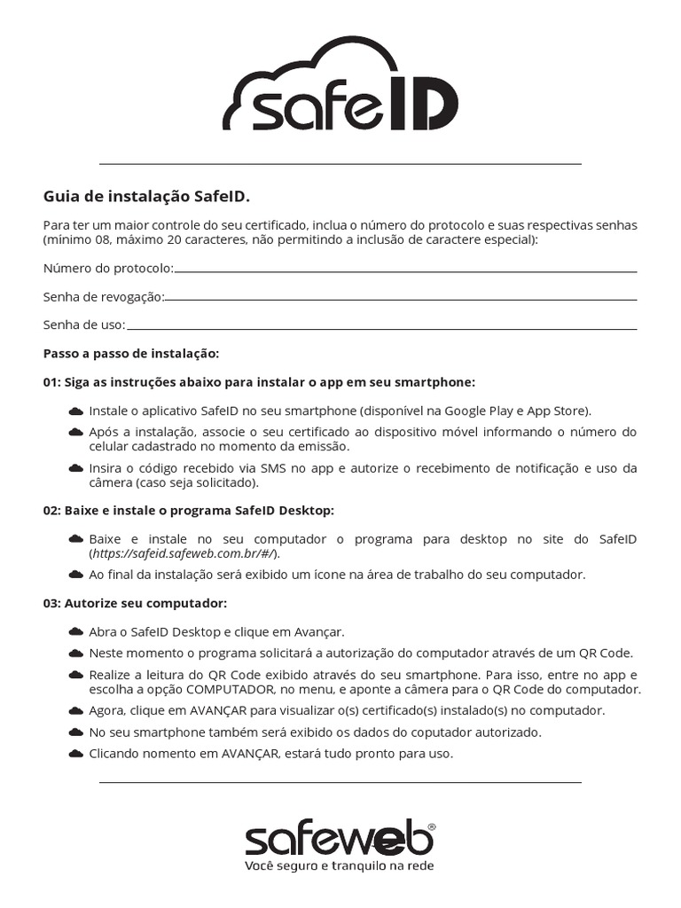 Guia de Instalação SafeID | PDF
