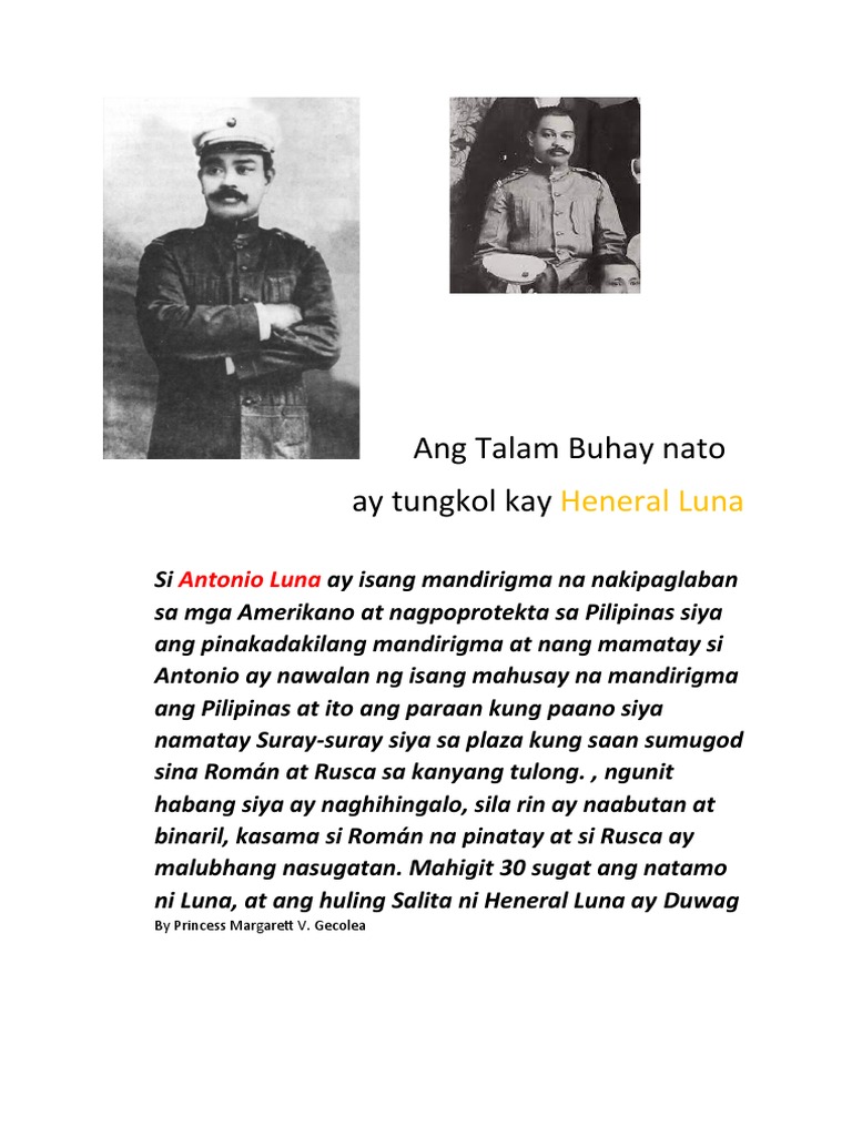 Ang Talam Buhay Ni Heneral Luna | PDF